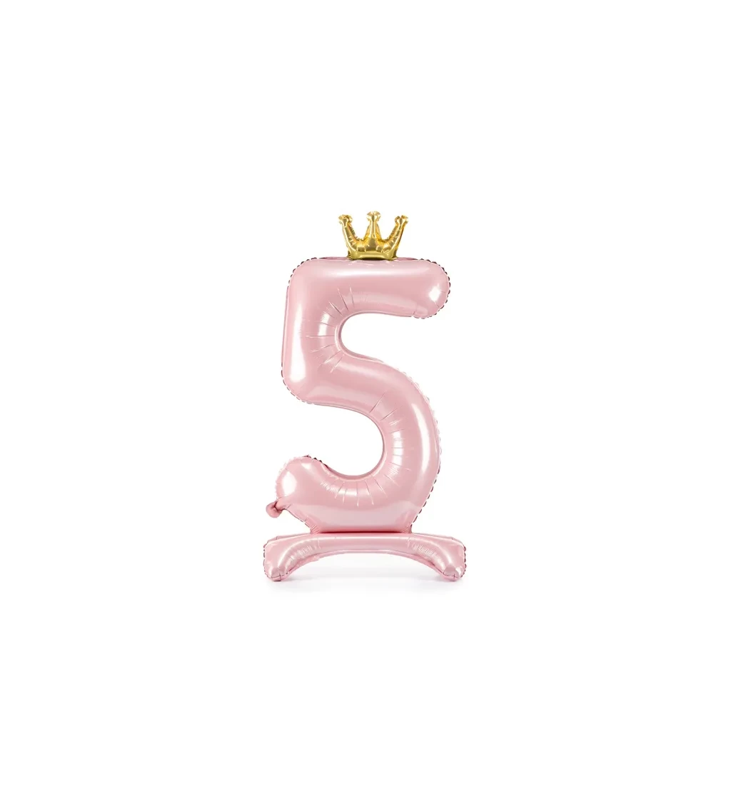 Stojici Cislo 5 Svetle Ruzove - Ptákoviny.com